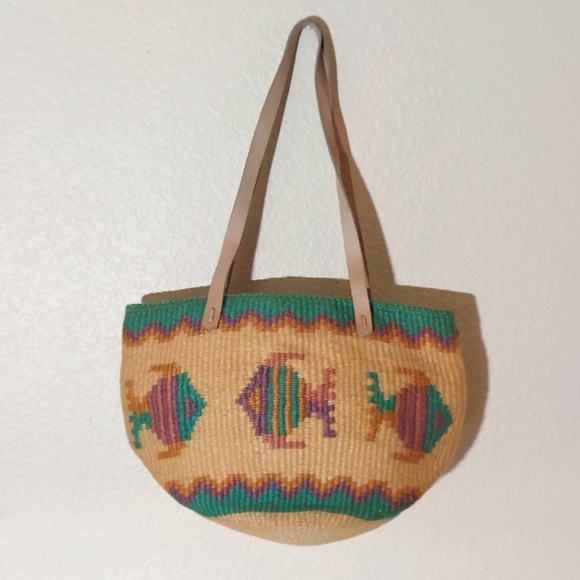 Bag Bazaar | Bags | Bag Bazaar Vintage Textured Basket Tote Bag | Poshmark